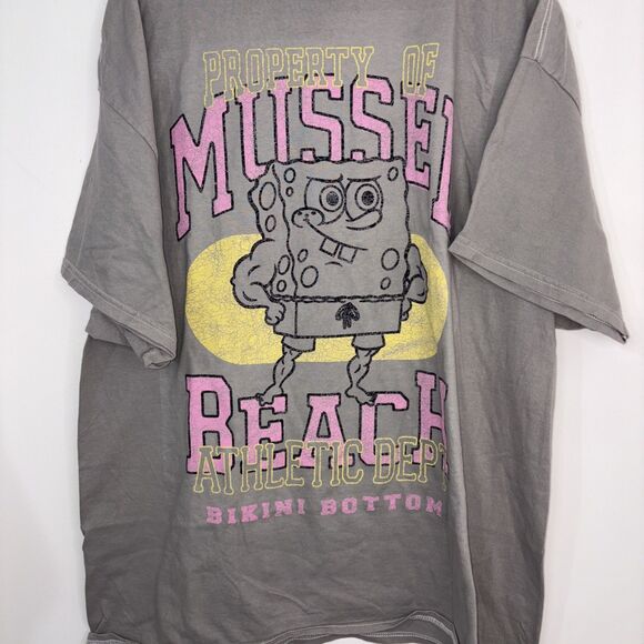 Nickelodeon | Shirts | Mens Spongebob Tshirt S Xl Nickelodeon Grey ...